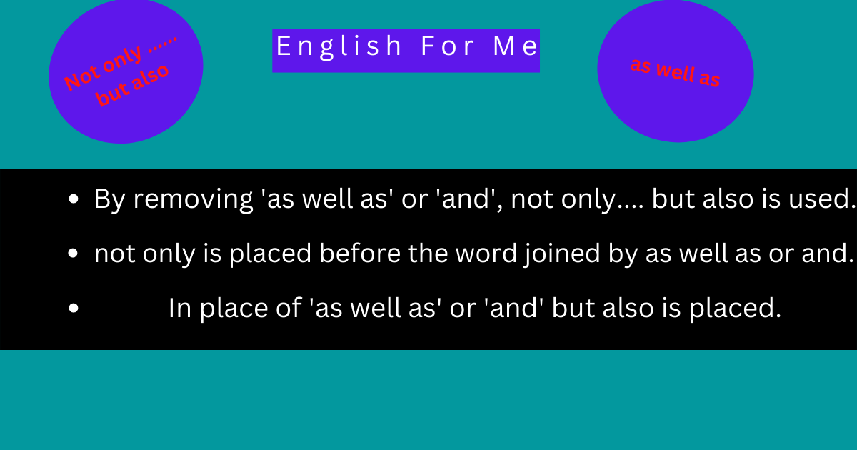 Simple Uses Of Not Only But Also - English For Me